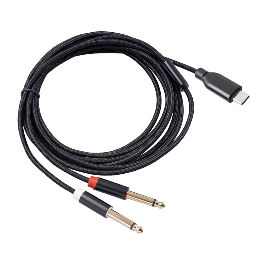 Flexible USB C to 6.35mm 1/4inch TRS Cable for Speaker Tablets, Laptops ...