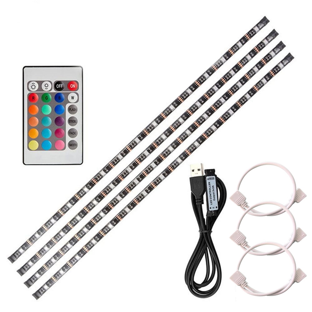 Flexible USB LED Strip Lights with Remote Control Home LED Tape Strip for TV Computer ...