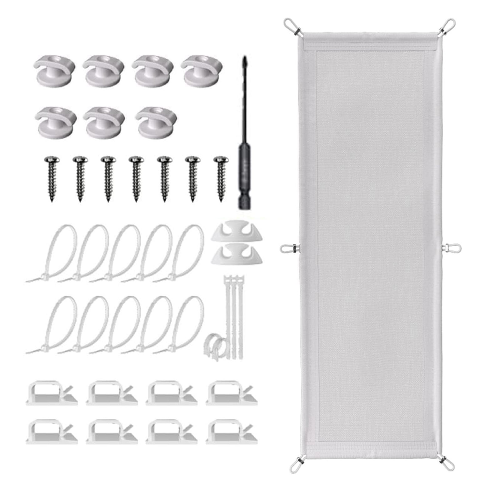Flexible Under Table Cord Management Net Storage Pockets for Organizing ...