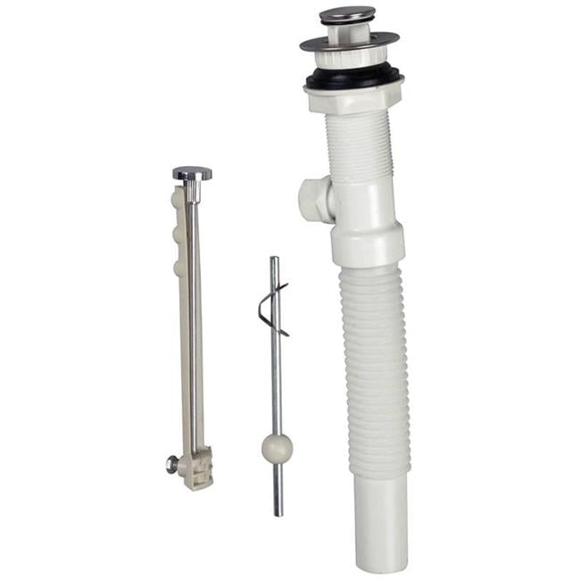 Flexible Universal Pop-Up Drain Assembly with Lift Rod & Plunger ...