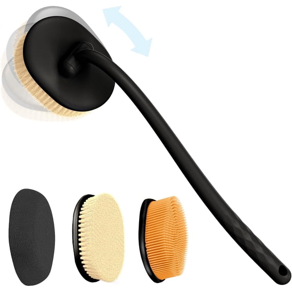 Flexible Up-Down Movement Back Scrubber for Shower for Men & Women, 3 ...