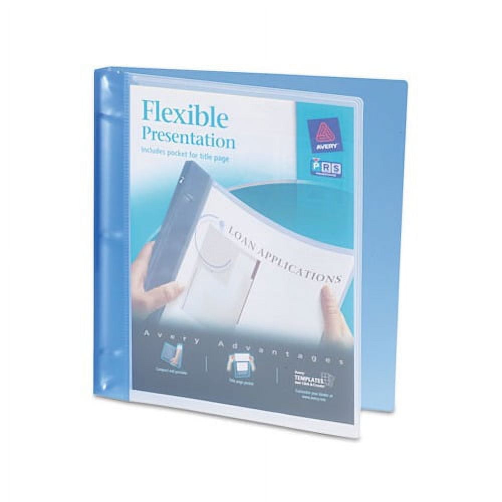 Flexible View Binder with Round Rings 3 Rings, 0.5" Capacity, 11 x 8.5 ...