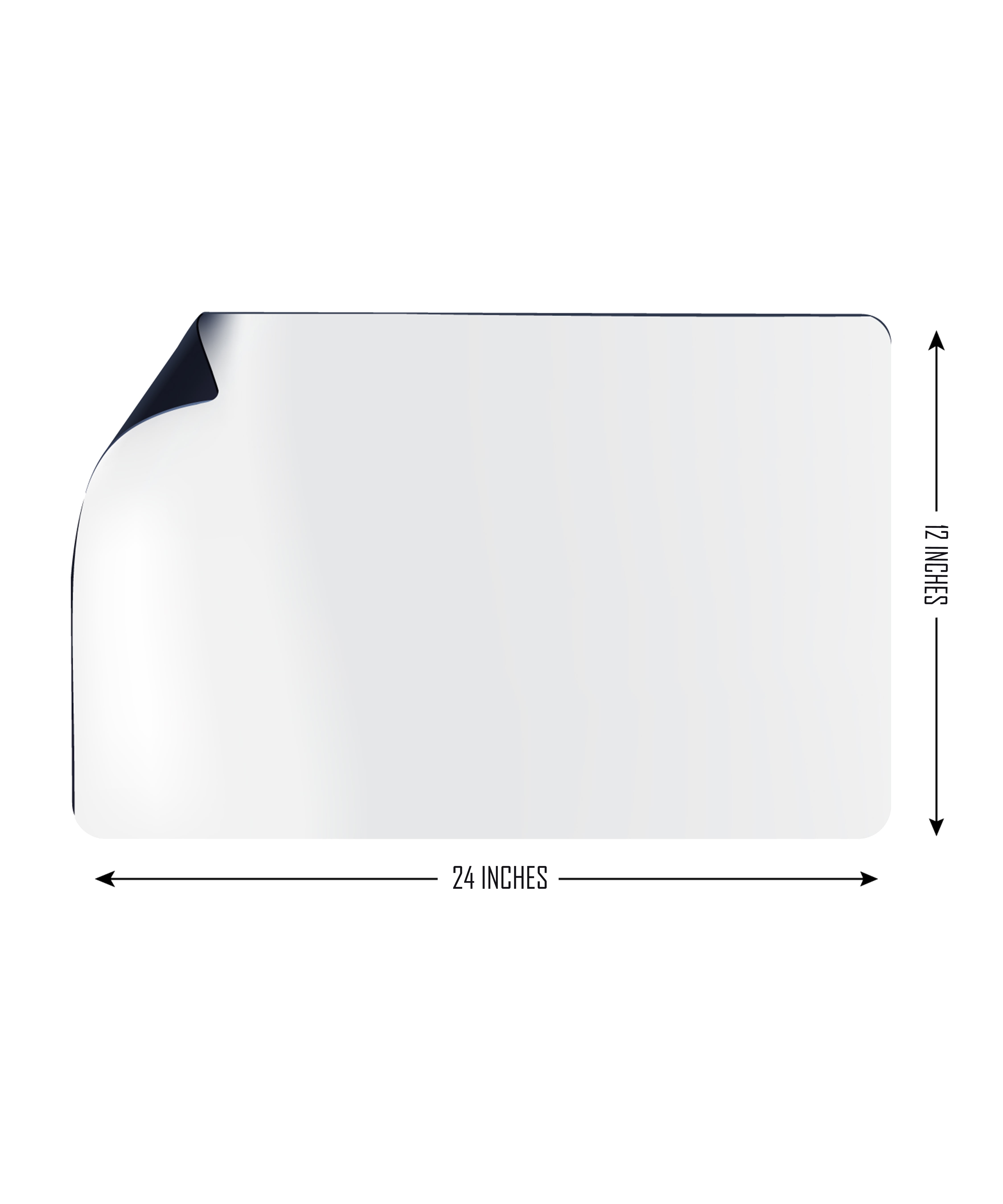 Flexible Vinyl Blank Magnetic Sign Sheets with Round Corners 12" x 24 ...