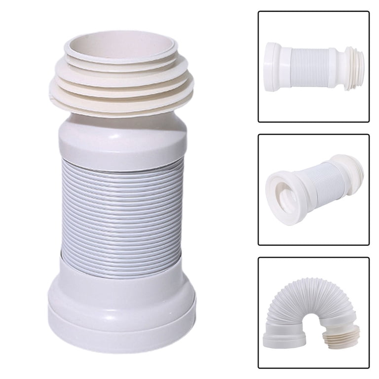 Flexible WC Pan Connector White PVC Toilet Connector Long, 59% OFF