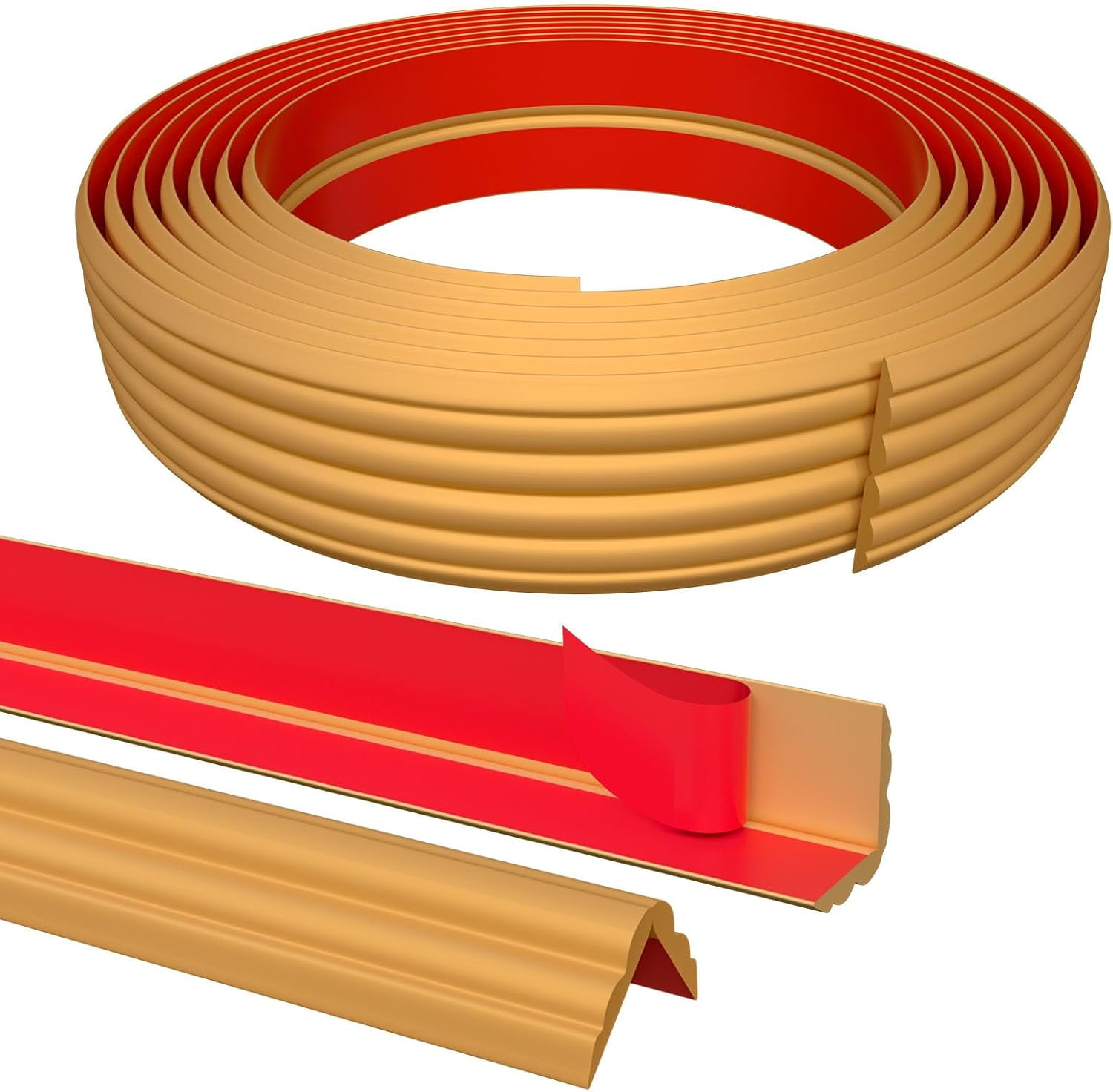 Flexible Wall Corner Protector Moulding Trim, Peel and Stick Inside ...