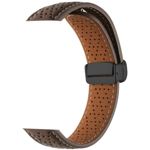 Flexible Watch Strap with Lock Elegant 20mm Leather Watch Adjustable ...