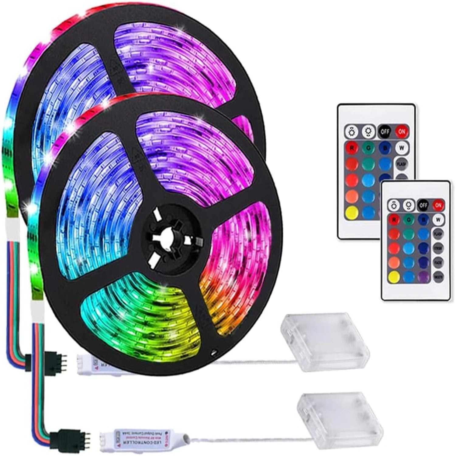 Flexible, Waterproof, And Colorful Battery Powered 2M LED Strip Lights ...