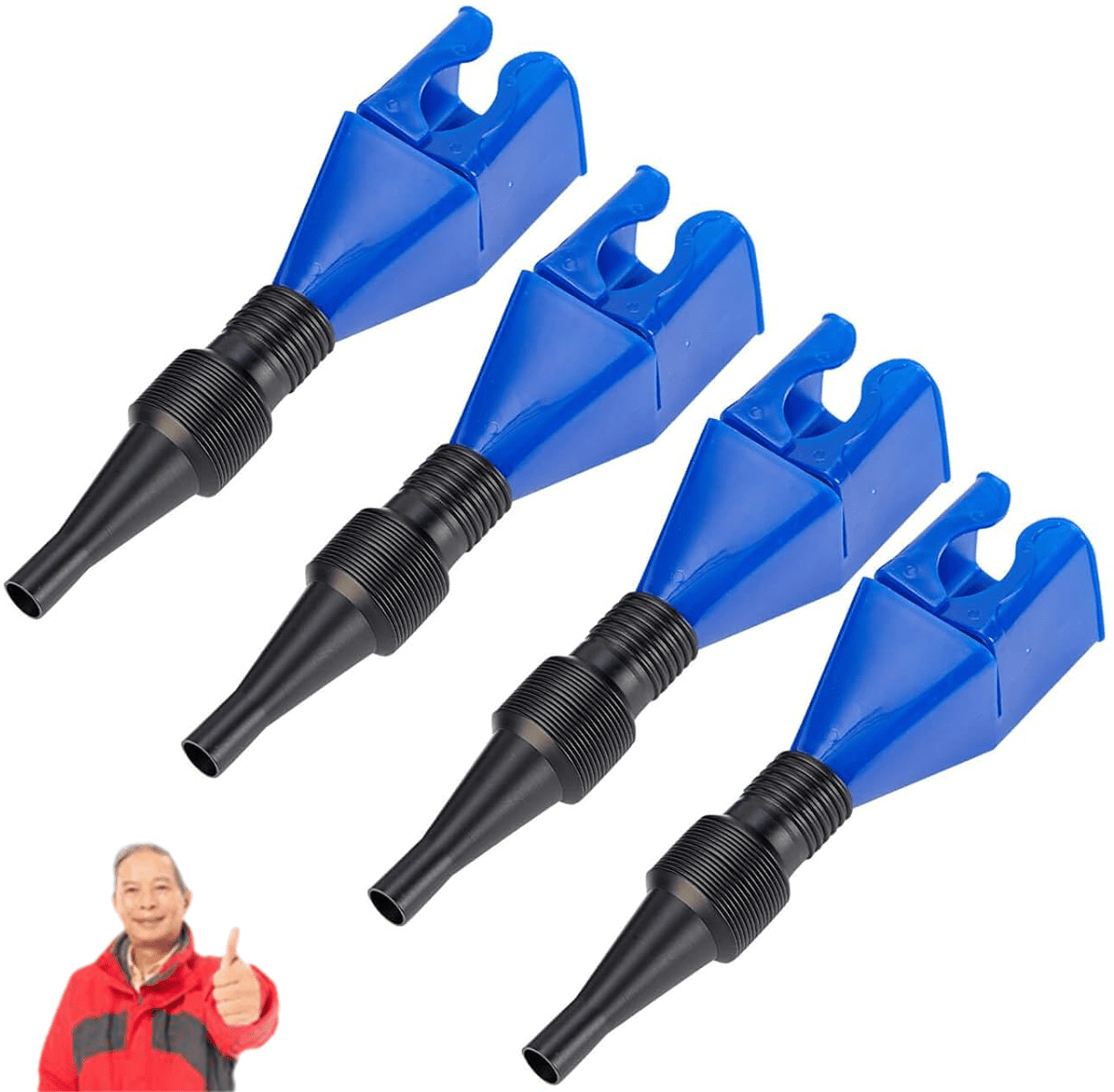 Flexible Wide-Mouth Funnel with Built-in Filter, Flexible Draining Tool ...