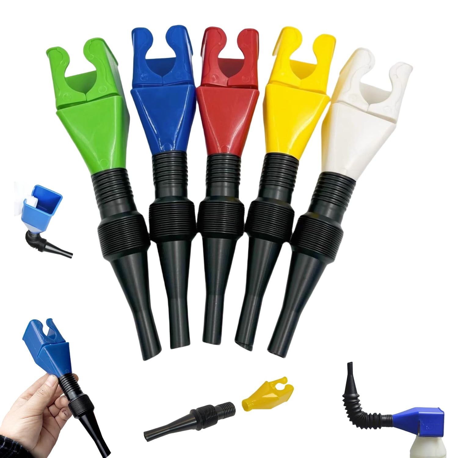 Flexible Wide Mouth Funnel with Built-in Filter, Universal Household ...