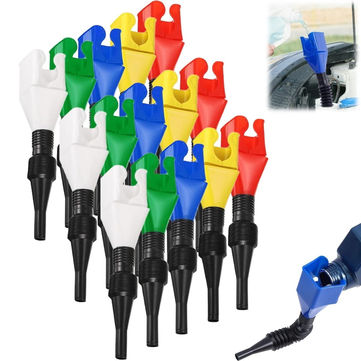 Flexible Wide-Mouth Funnel with Built-in Filter, Universal Household ...