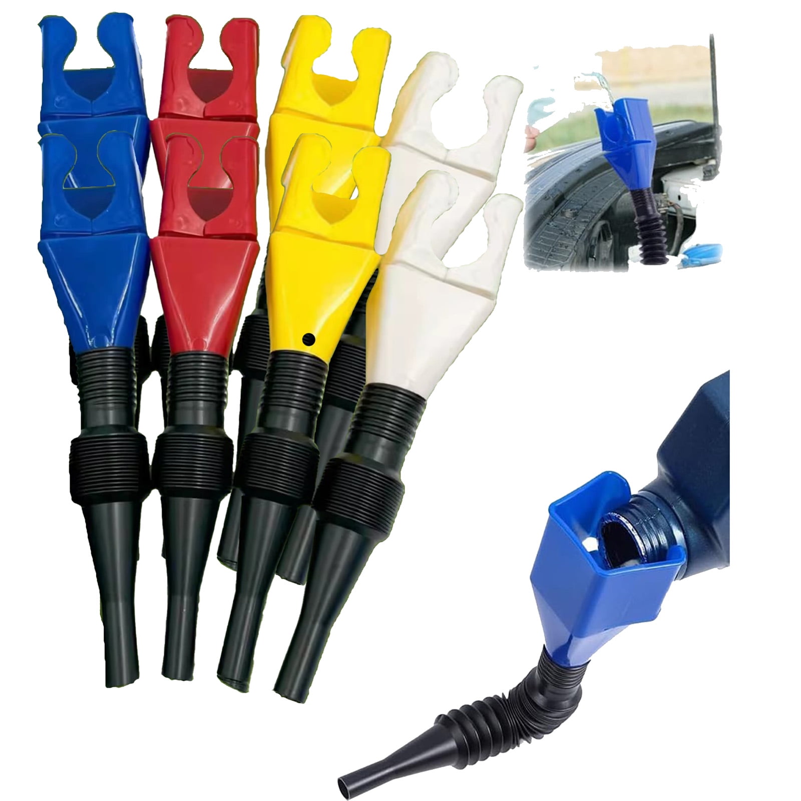 Flexible Wide-Mouth Funnel with Built-in Filter, Universal Household ...