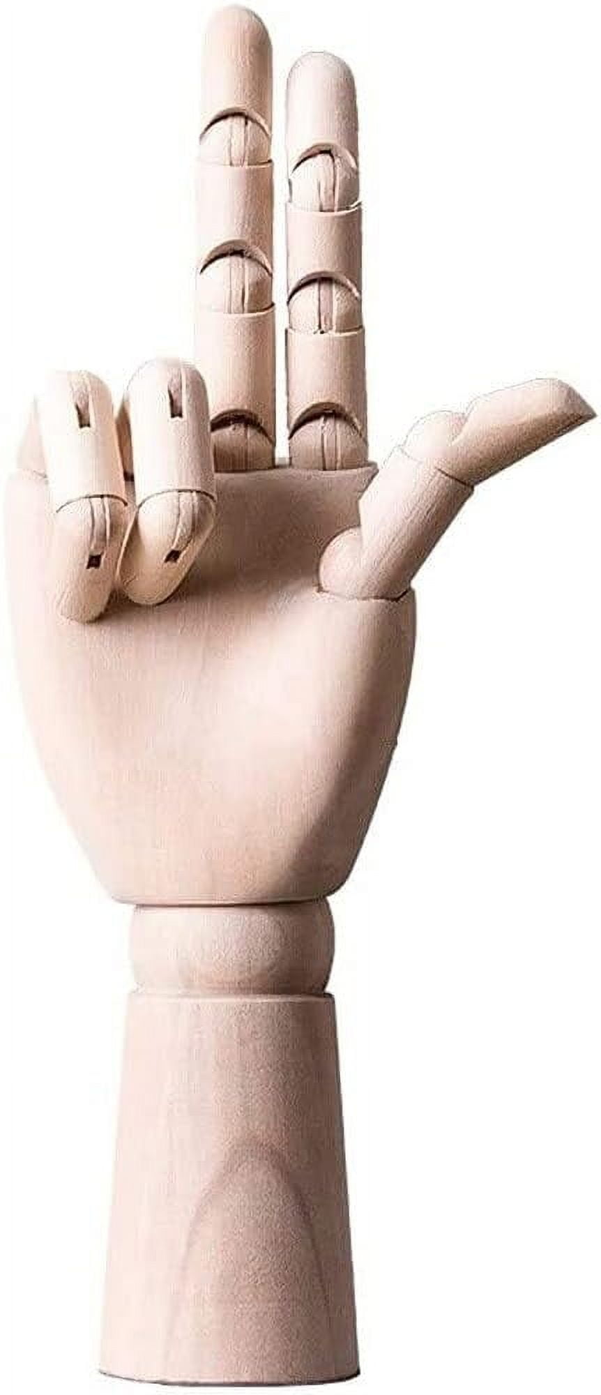 Flexible Wooden Hand Model,Moveable Wooden Mannequin Hand Figure Men ...