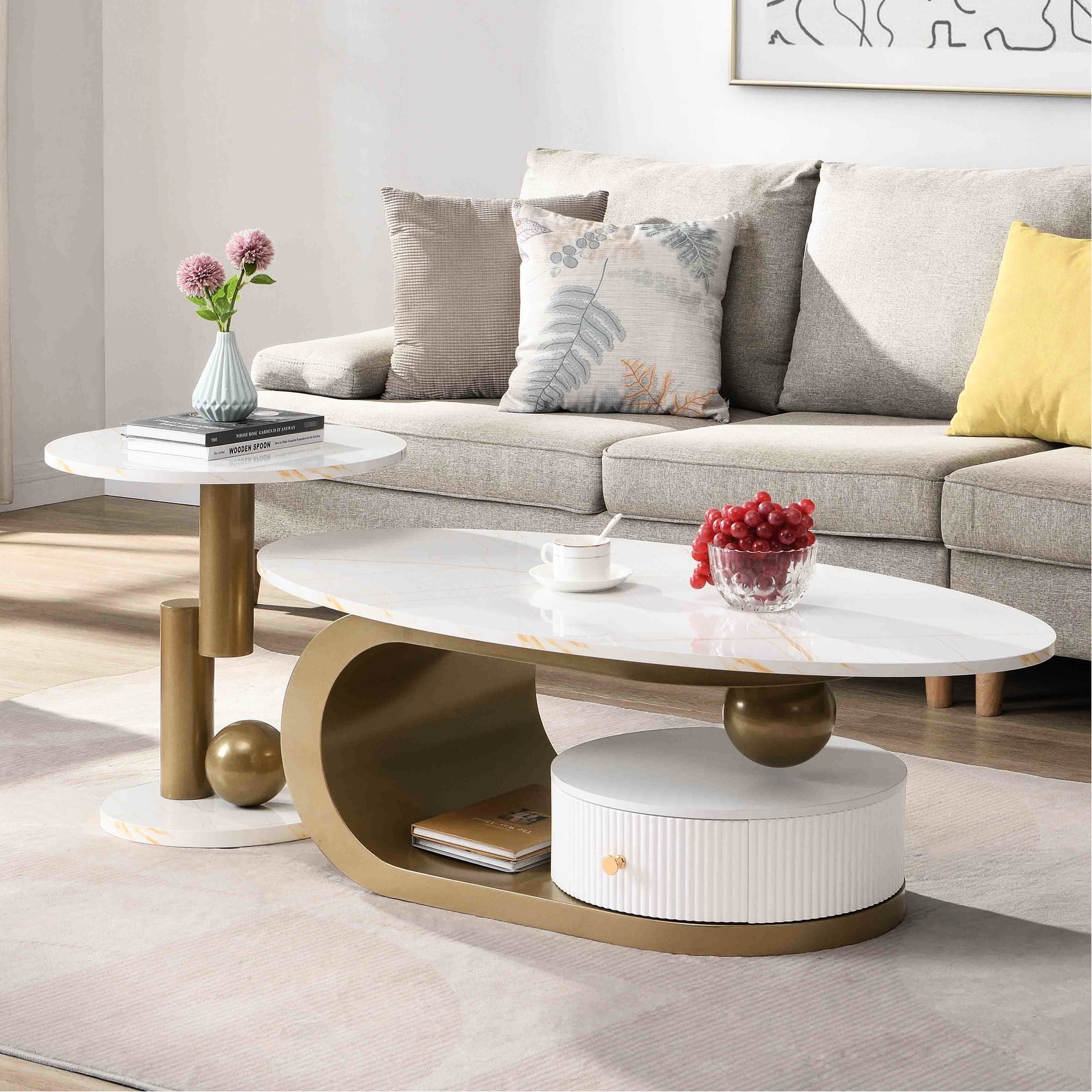 Flexible combination of tables - Adapt to various living room needs ...