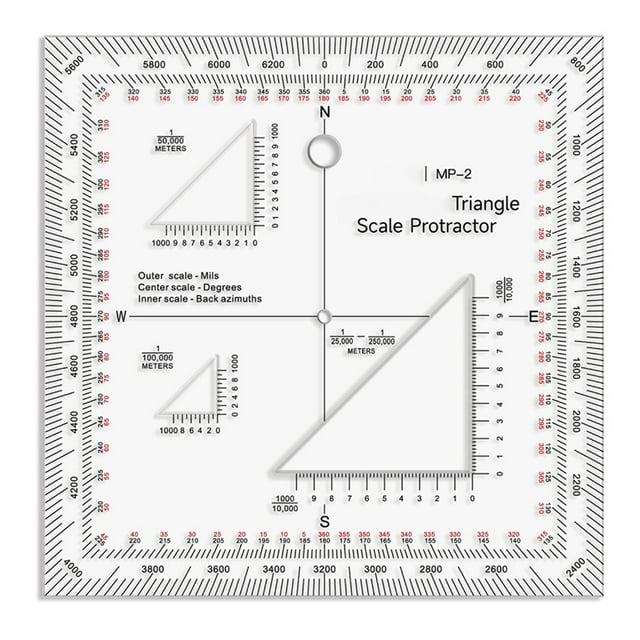 Flexible map scale and protractor for construction engineering ...