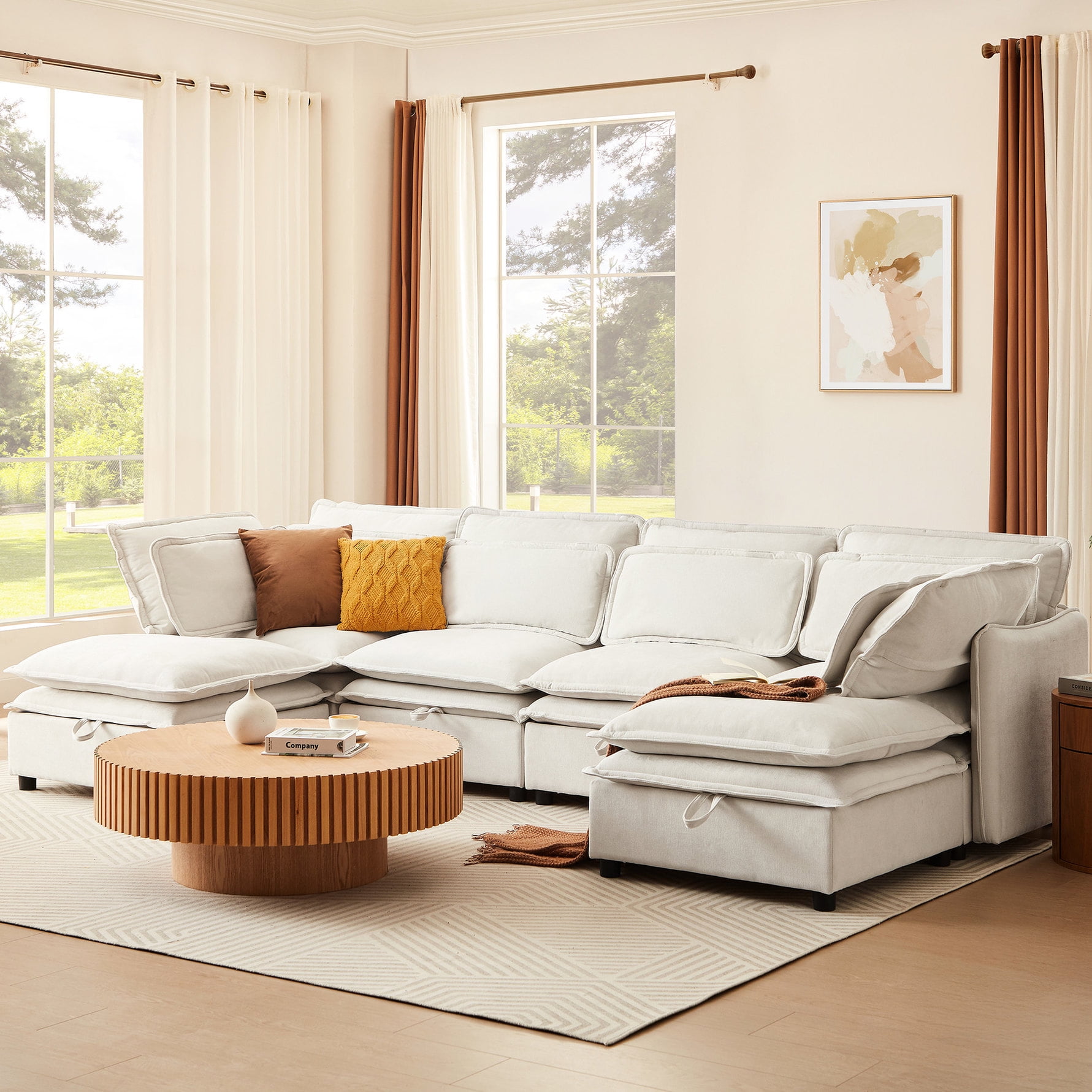 Flexible modular sofa with storage | In family homes, adapts to ...