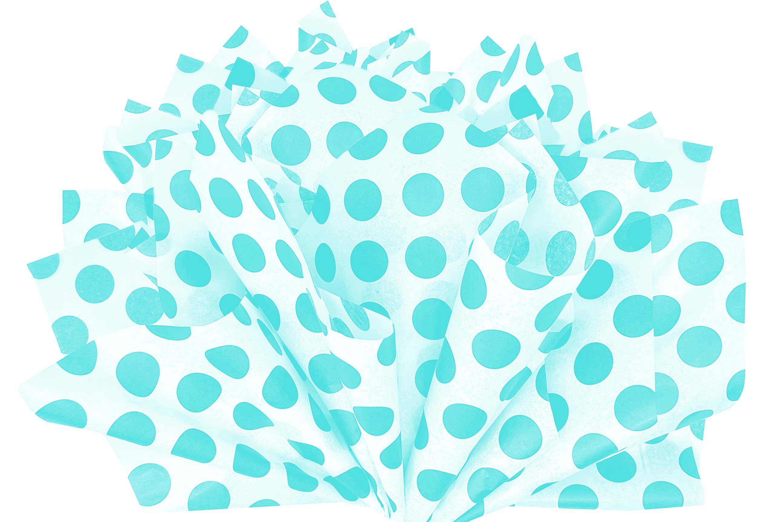 Flexicore Packaging | Aqua TSF6 Polka Dot Gift Wrap Tissue Paper | Size ...