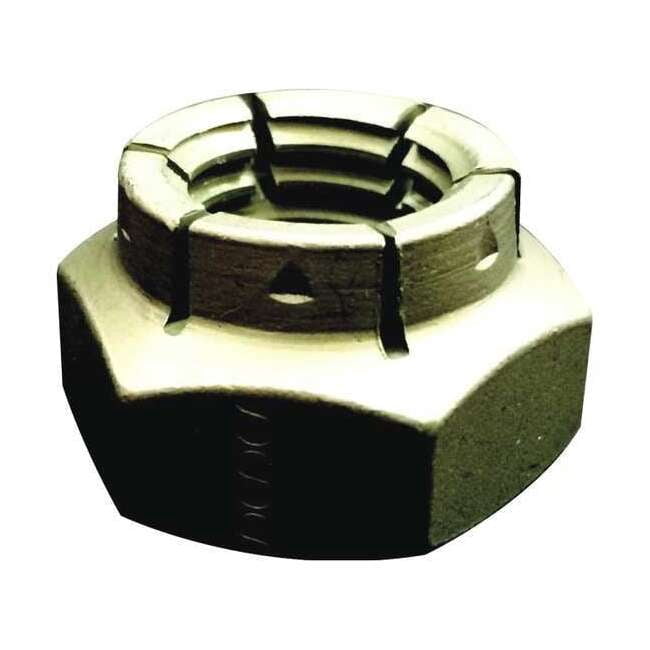 Flexible Top Lock Nut, 1/4"-20, Steel, Grade 2, Black Oxide, 1/8 in Ht ...