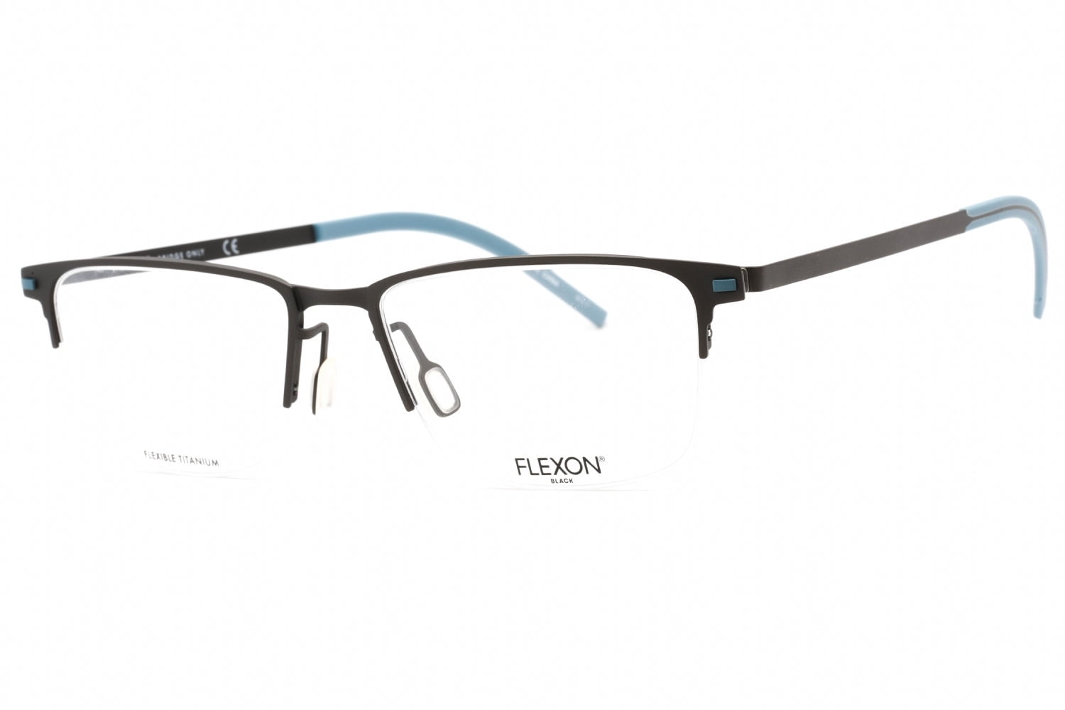Flexon FLEXON B2030 034 Men's Dark Gunmetal Rectangular Eyeglasses ...