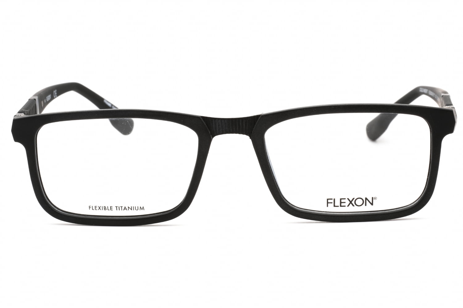 Flexon FLEXON E1117 001 Men's Black Rectangular Frame Eyeglasses ...