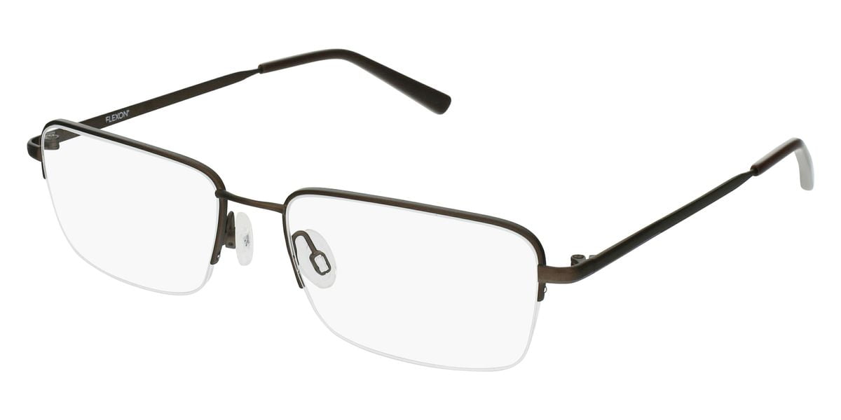 Flexon FLEXON H6050 Semi Rimless Brown Eyeglasses - Walmart.com