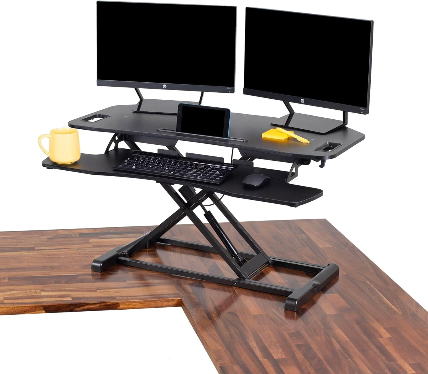 Flexpro Hero Corner Standing Height Adjustable 37 inch Desk Converter ...