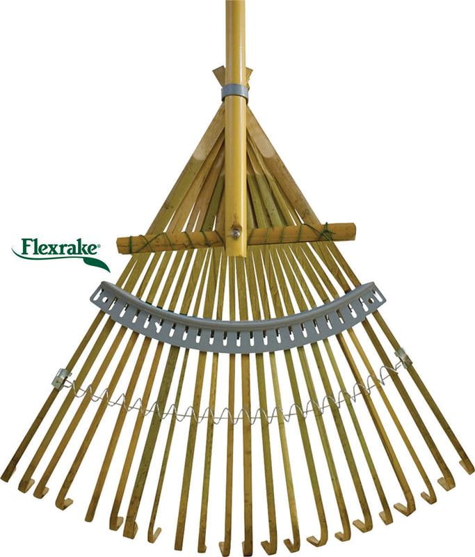 Flexrake CFP18 Leaf Rake, Bamboo Tine, Hardwood Handle - Walmart.com