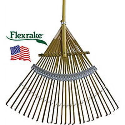 Flexrake CFP24 24-Inch Bamboo Rake with 48-Inch Wood Handle - Walmart.com