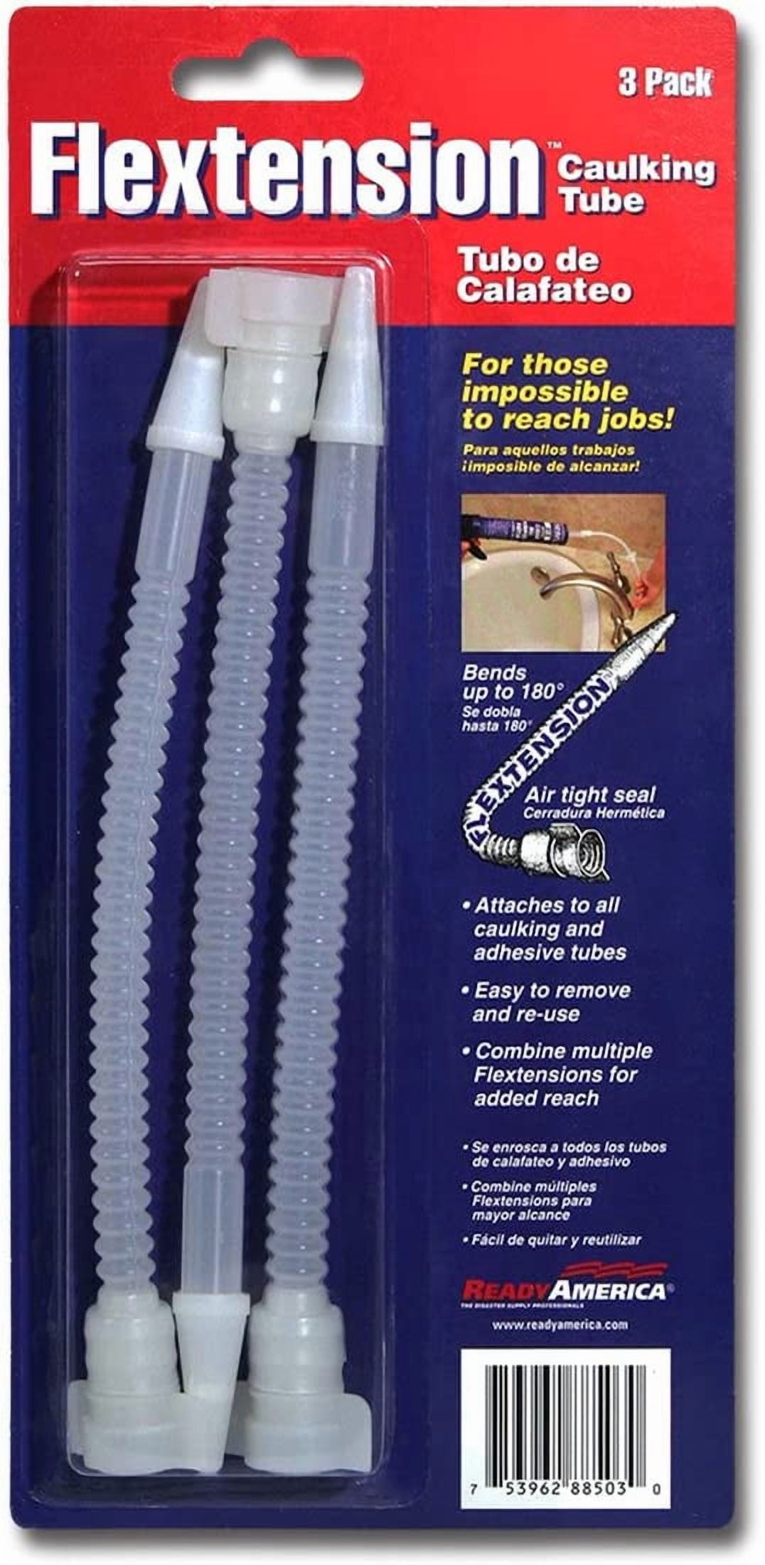 Flextension Caulking Tube Tip, Reusable and Removable Caulk Gun Nozzles ...