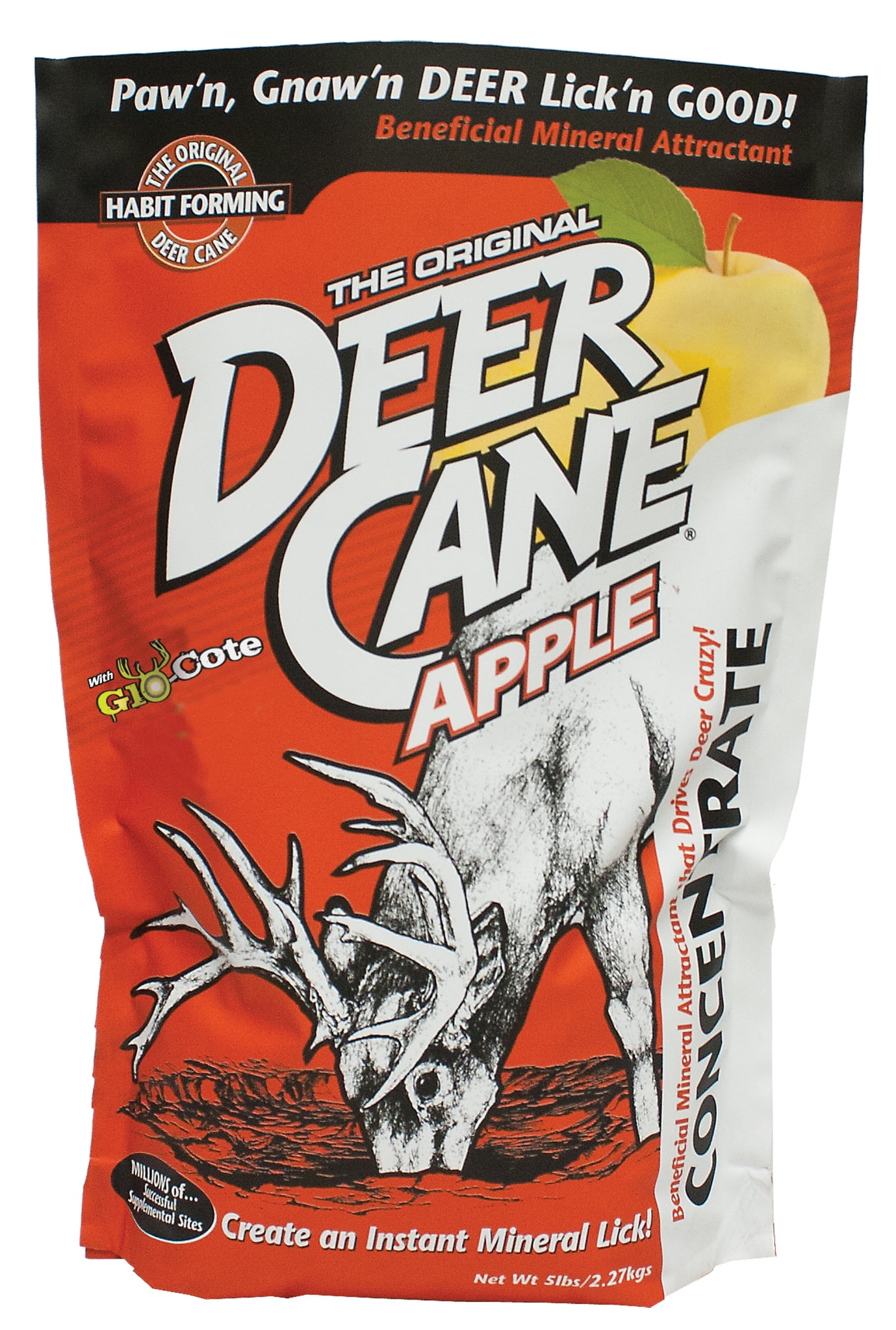 Flextone Deer Cane UV Enhanced Liquid Deer Hunting Attractant, Apple, 5 ...