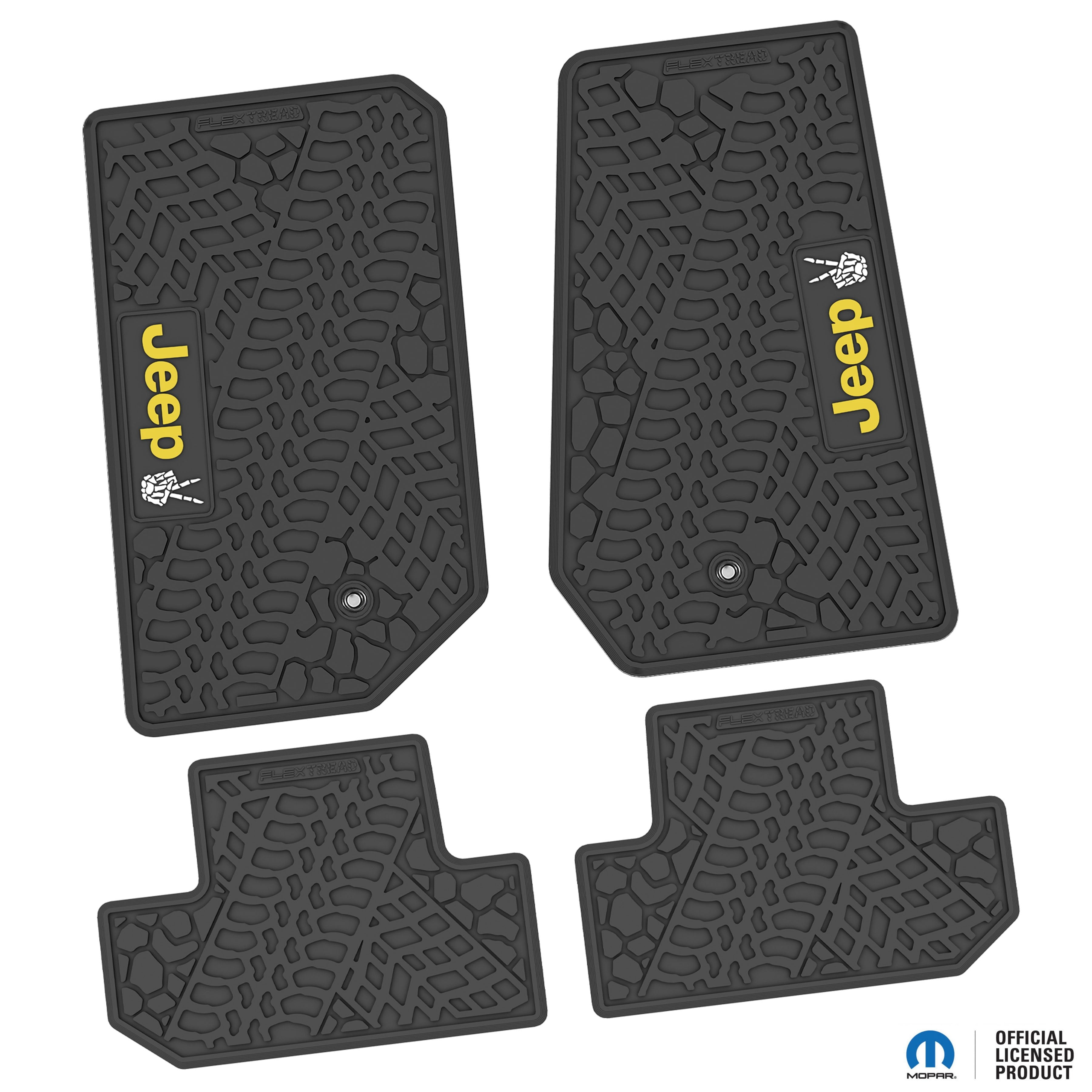 Flextread Floor Mats for 07-13 Jeep Wrangler JK 2-Door - Mopar Licensed ...