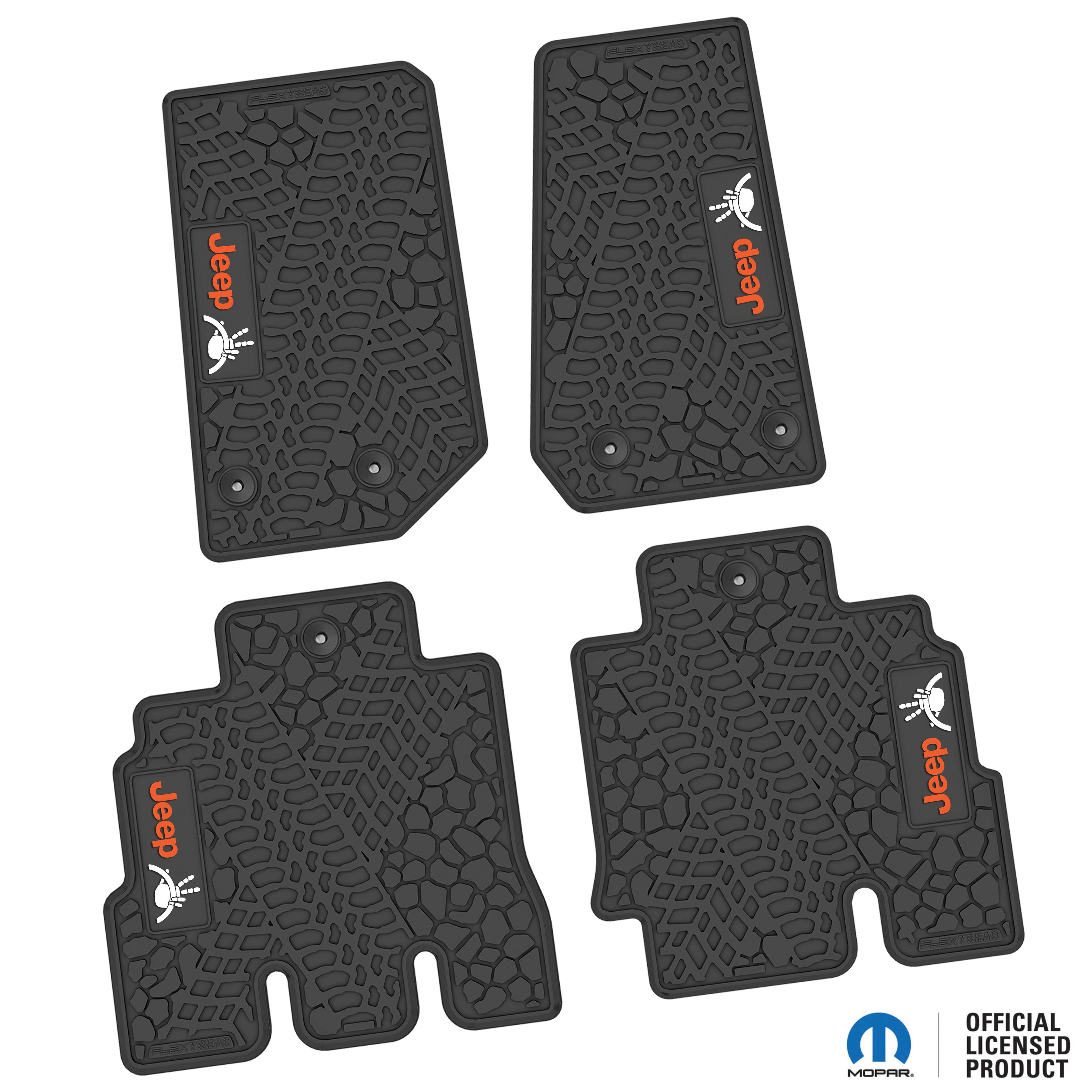 Flextread Floor Mats for 14-18 Jeep Wrangler JKU 4-Door - Mopar ...