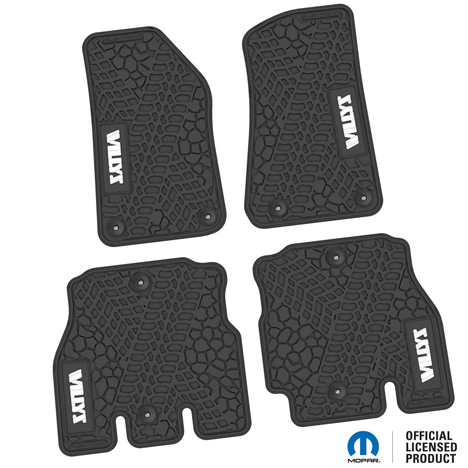 Flextread Floor Mats for 18-24 Jeep Wrangler JLU - Mopar Licensed ...