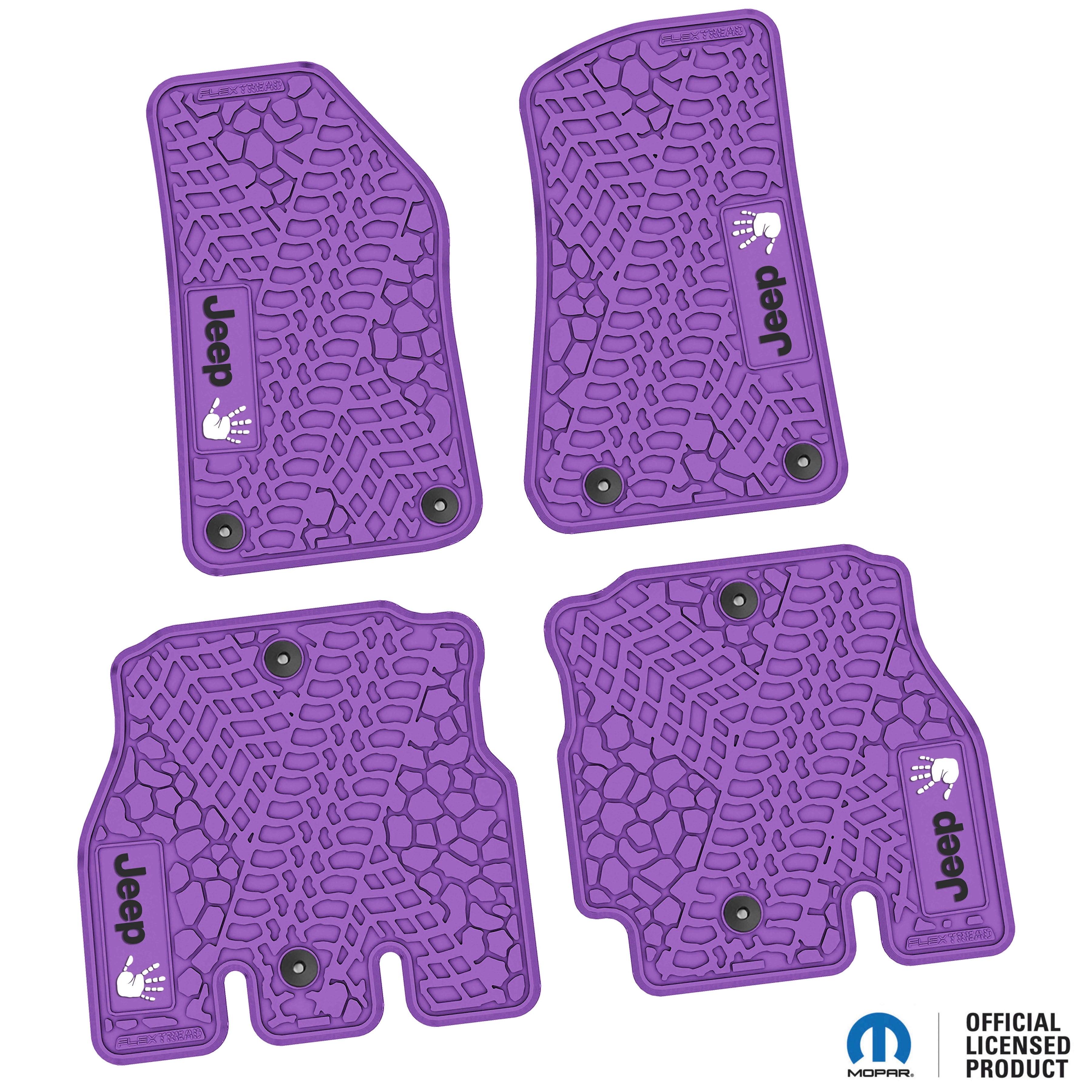 Flextread Floor Mats for 18-24 Jeep Wrangler JLU - Mopar Licensed ...