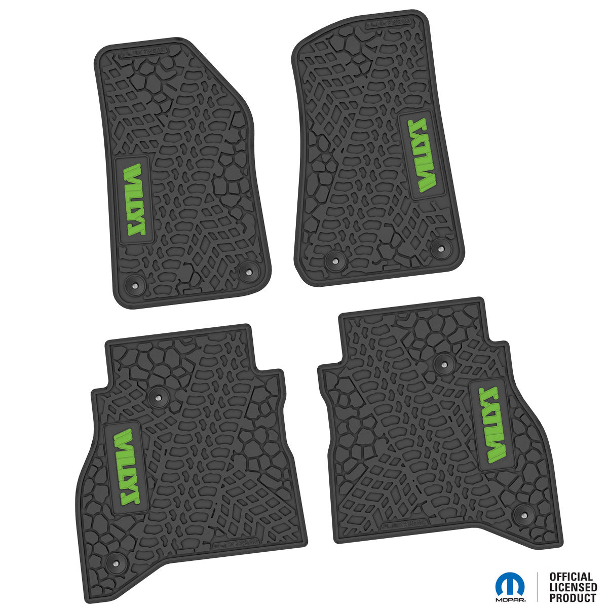 Flextread Floor Mats for 20-24 Jeep Gladiator - Mopar Licensed Factory ...
