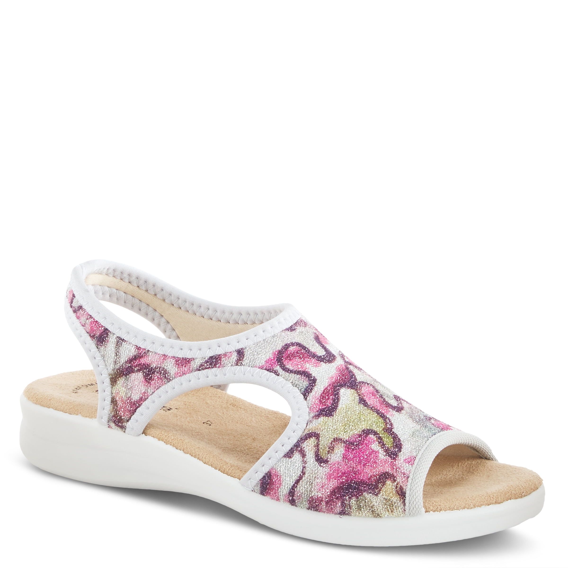 Flexus Spring Step Nyaman-Swirl Slingback Sandals for Women | Low Heel ...