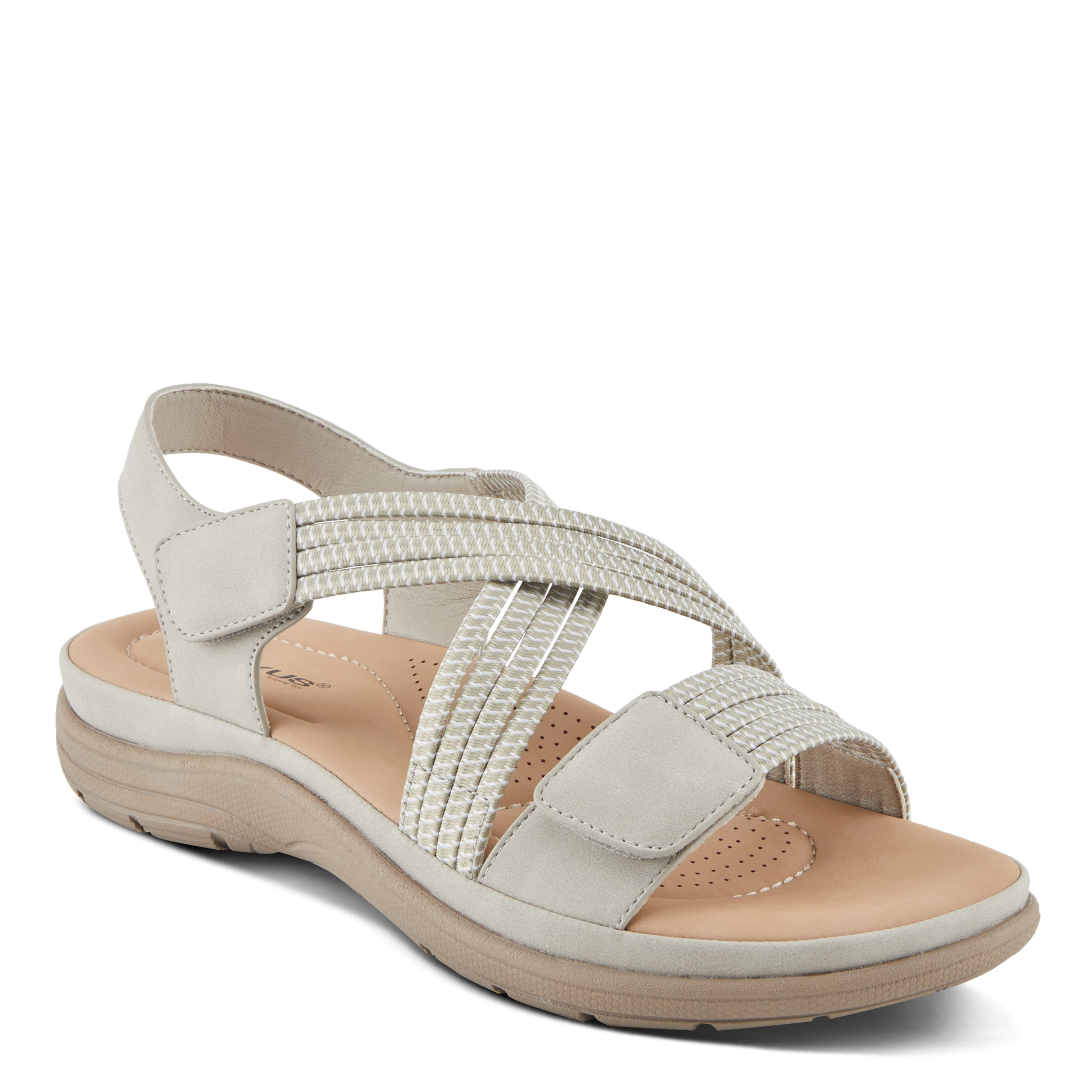 Flexus Women's CROSSBEAM Cross Over Sandals Light Grey EU 36 / US 5.5 ...