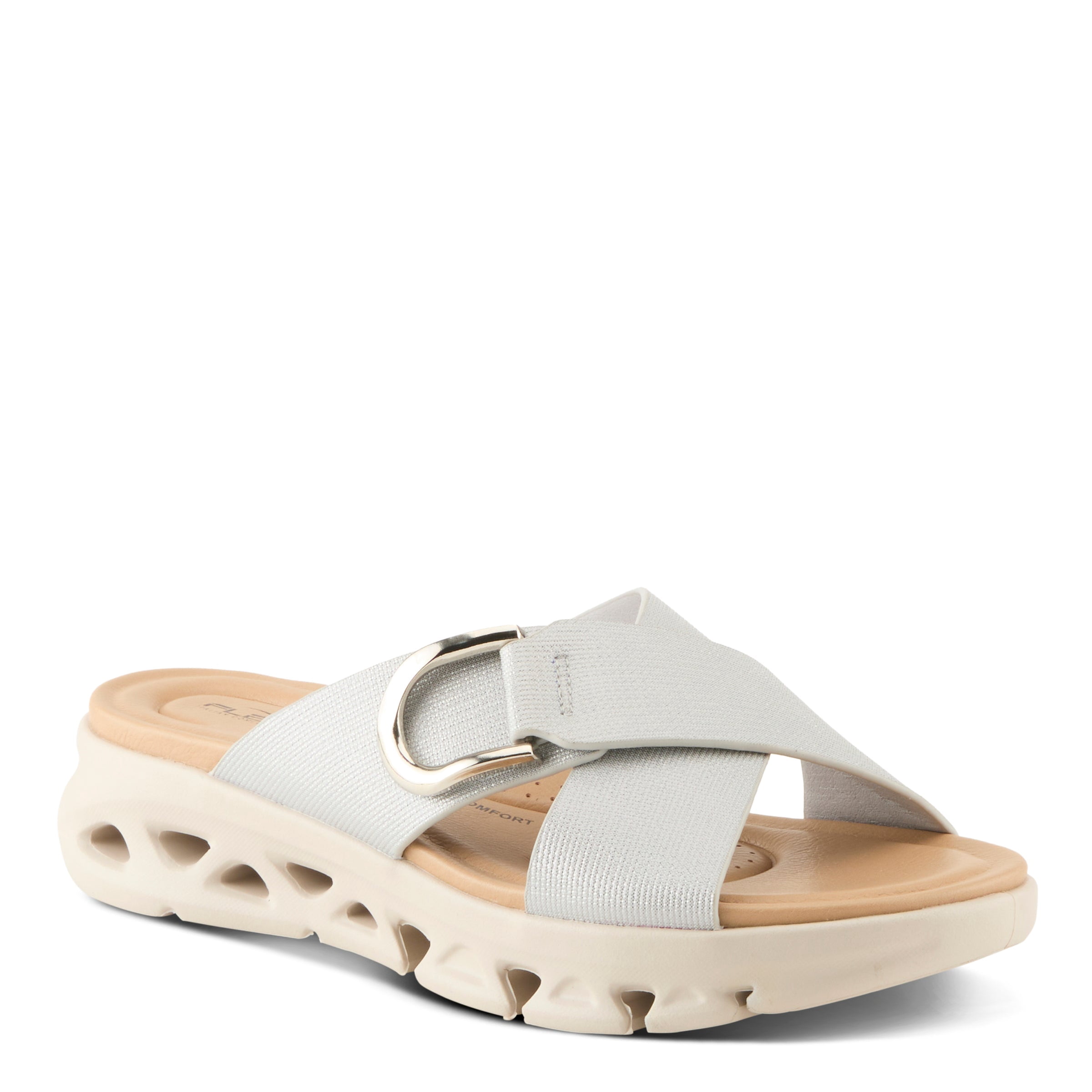 Flexus Women's GAIGE Slides – Crisscross Design, Arch Support, and ...