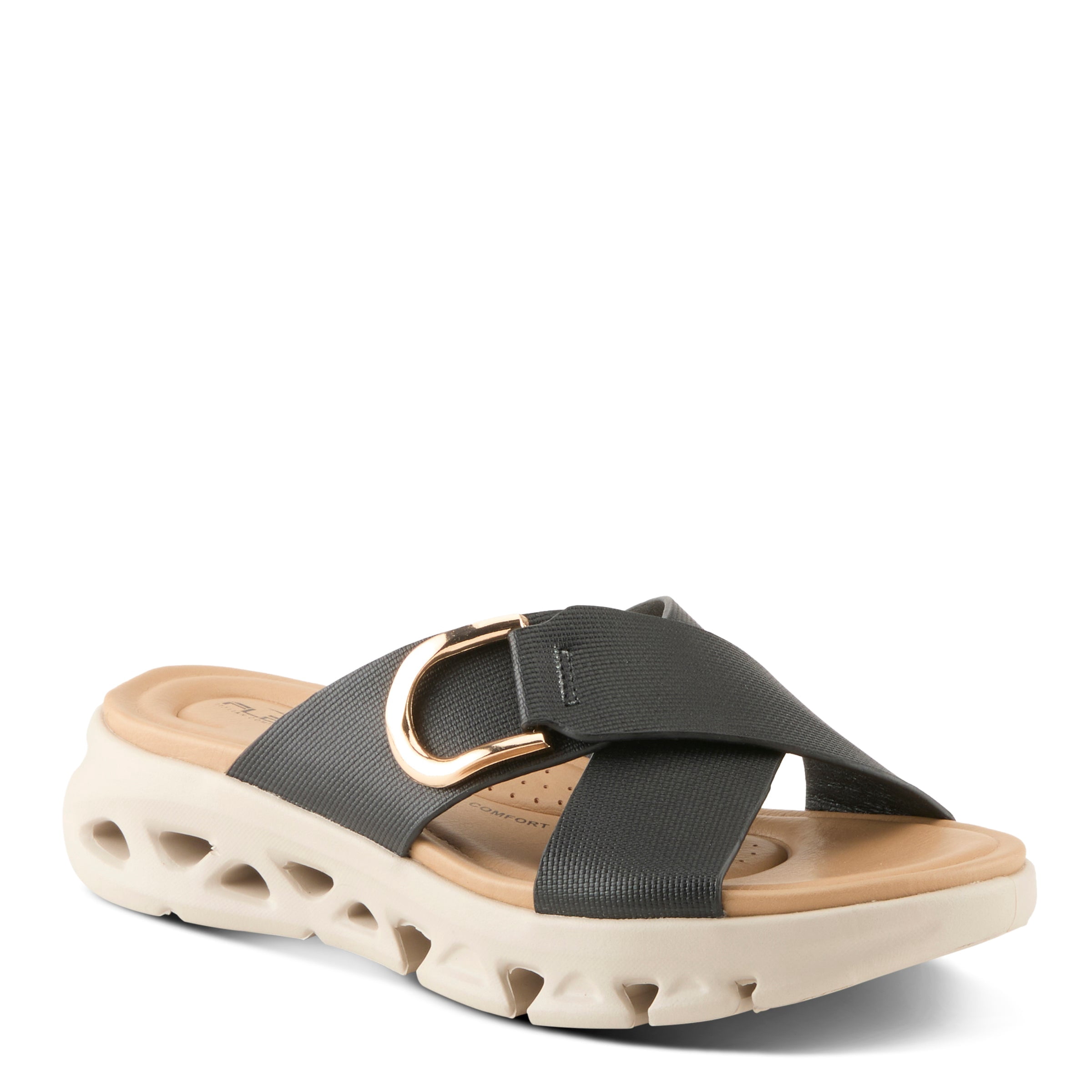 Flexus Women's GAIGE Slides – Crisscross Design, Arch Support, and ...