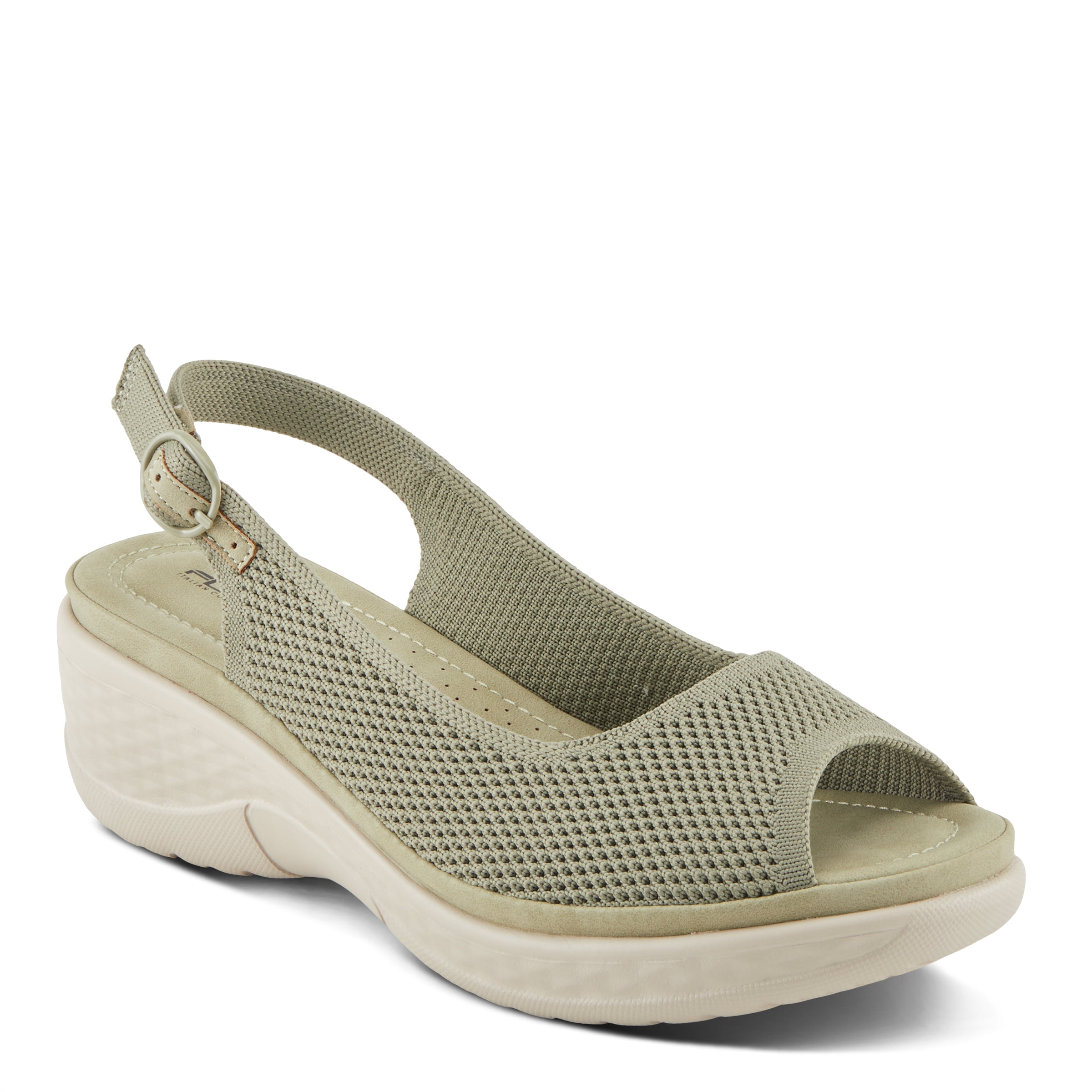 Flexus Women's MAYBERRY Slingback Wedge Sandals Olive Green EU 42 / US 10.5 - 11 - Walmart.com