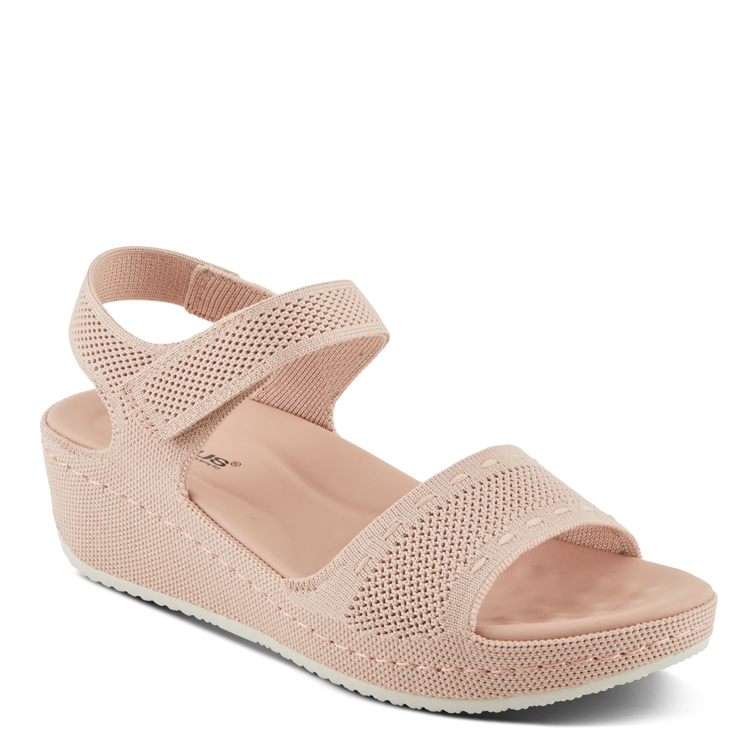 Flexus Women's MESHON Quarter Strap Wedge Sandals Blush EU 38 / US 7.5 ...