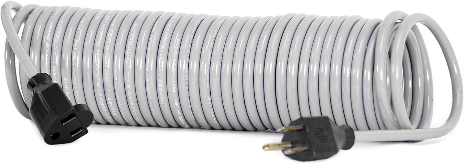 Flexy Coiled Extension Cord 16 Gauge 13 Amps - Extends From 10 In. To ...