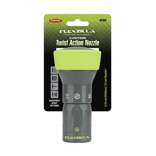 Flexzilla 4-Pattern Twist Action Garden Hose Nozzle - Walmart.com