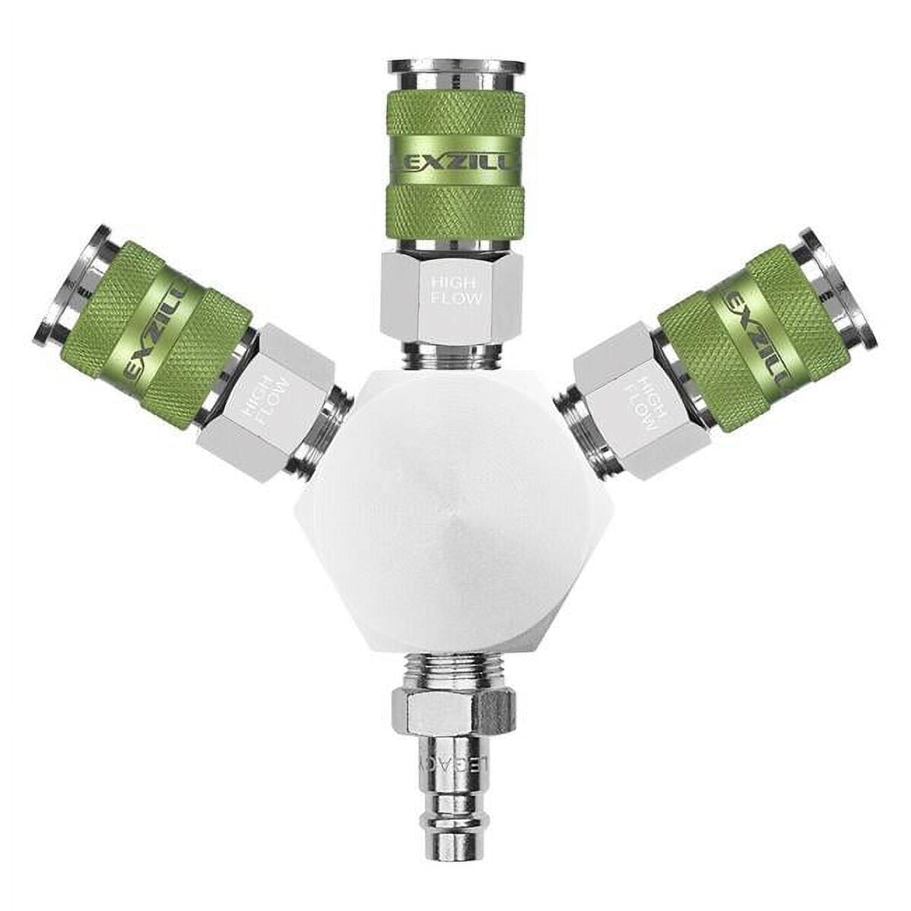 Flexzilla A86666FZ 0.375 in. NPT 3 Way Pro High Flow Manifold High Flow ...