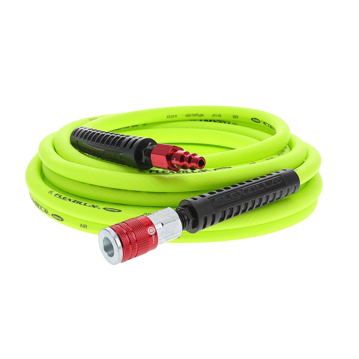 Flexzilla Air Hose with ColorConnex Industrial Type D Coupler and Plug ...