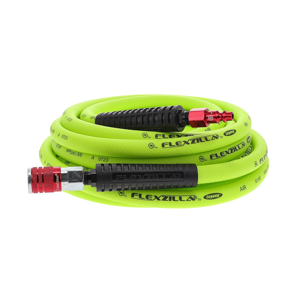 Flexzilla Air Hose with ColorConnex Industrial Type D Coupler and Plug ...
