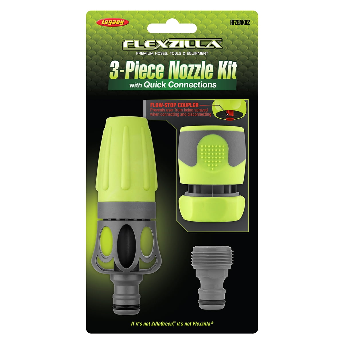 Flexzilla, Garden Hose Nozzle Kit, 3-Piece, ZillaGreen¬Æ - Walmart.com