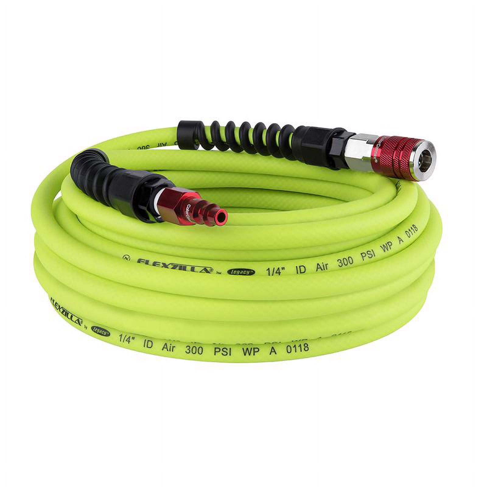 Flexzilla Pro 50 ft. L x 1/4" Dia. Hybrid Polymer Air Hose Kit 300 psi ...