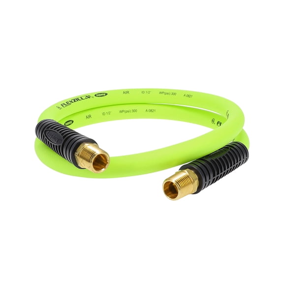 Flexzilla Whip Hose with Swivel, 1/2" x 4', 3/8" MNPT Swivel x 3/8 ...