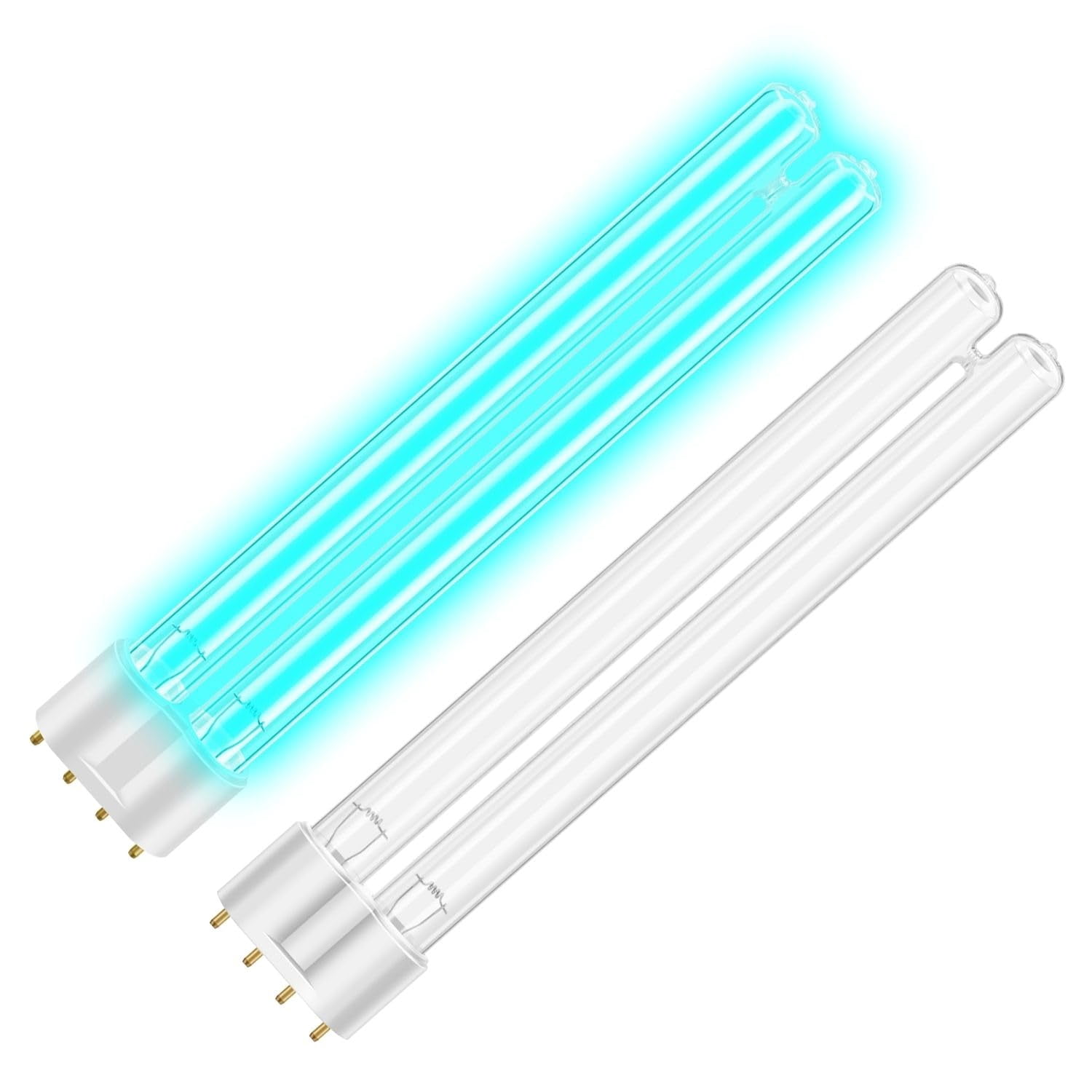 Flexzion 2 Pack 18W UV-C Bulb Replacement for Pond Clarifier - Outdoor ...