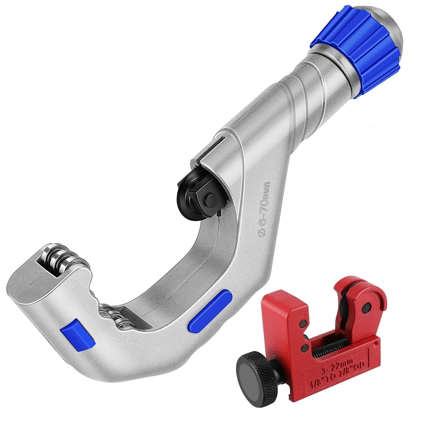 Flexzion Copper Pipe Cutter Tool 1/4" to 2 3/4" with Mini Tube Cutter 1 ...